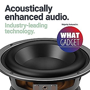 Majority D40 Active Bookshelf Speakers | Powered Stereo Studio Speakers | Powerful Amplified 2.0 Channel Sound | Bluetooth, Optical, RCA, USB & Aux Playback | Digital Controls | HiFi Speakers