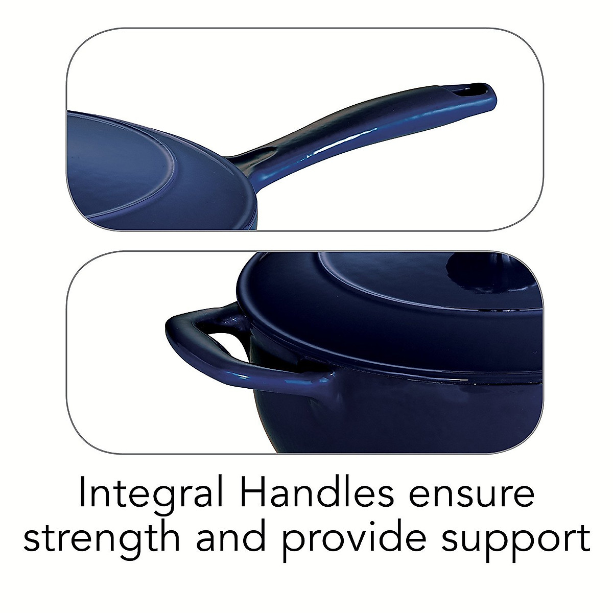 Tramontina Covered Saucier Enameled Cast Iron 3-Quart, Gradated Cobalt, 80131/071DS