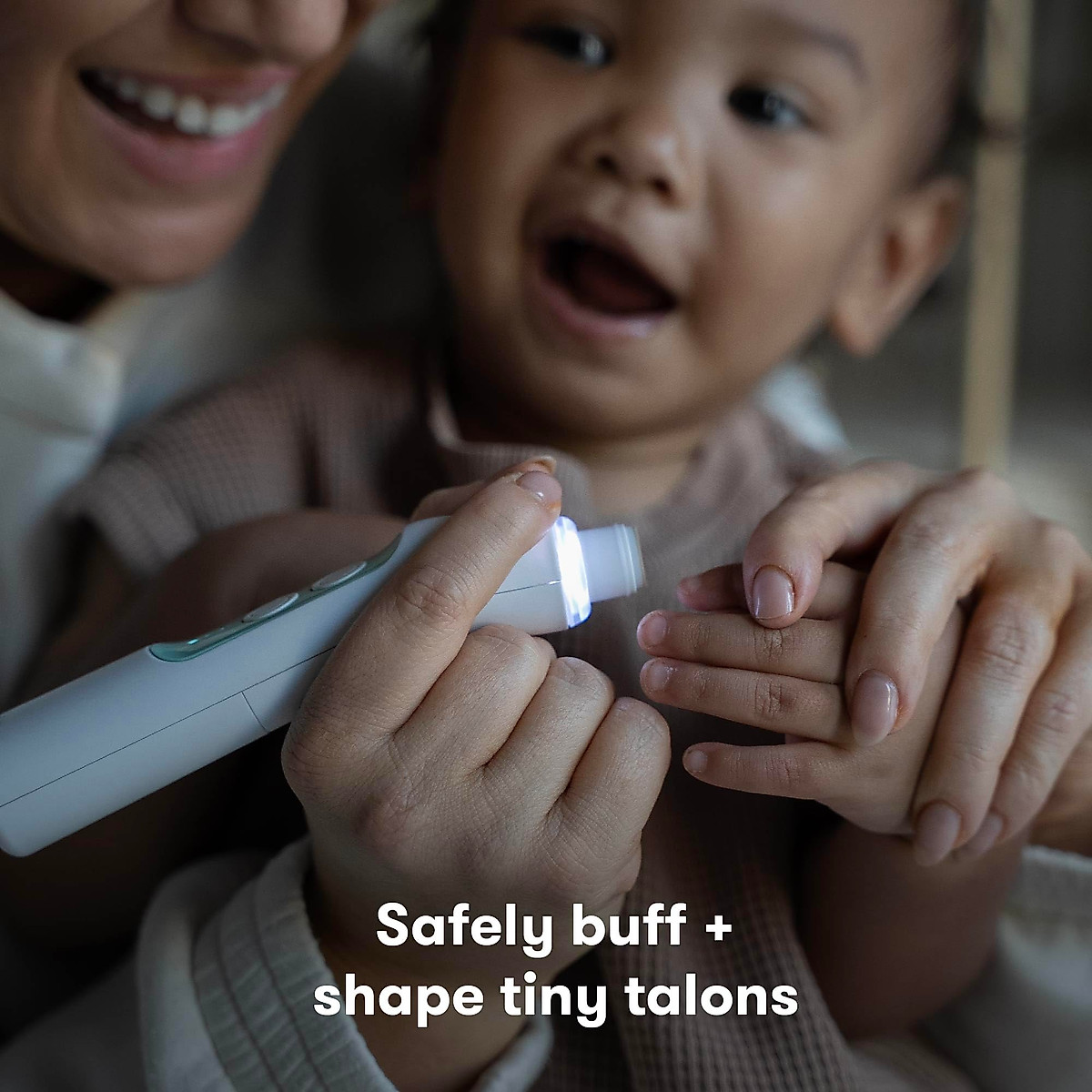 Frida Baby Electric Nail Trimmer, Safe & Easy Electric Nail File, Baby Nail Clipper & Nail Trimmer Kit for Newborn, Toddler, or Children Fingernails & Toenails, 4 Buffer Pads, LED Light, Storage Case