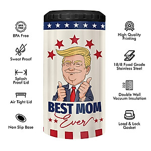 Best Gift For Mother - Gifts For Mom - Mothers Day Gift From Daughter Son - Christmas Gift For Mom - Moms Ideas Birthday Tumbler Best Mom Ever Can Cooler Mug Cup Gifts 12Oz