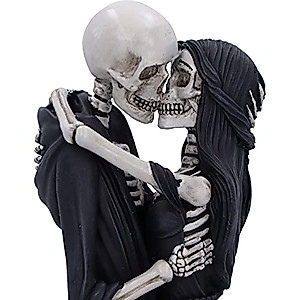 Nemesis Now Eternal Kiss 24cm, Resin, Gothic Wedding Giftware, Skeleton Kiss Figurine, Cast in The Finest Resin, Hand-Painted,Black and White