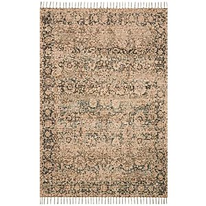 Justina Blakeney x Loloi Cornelia Collection COR-01 Natural / Teal Transitional 2'-3" x 3'-9" Accent Rug