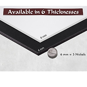 EVA Foam Cosplay - 6mm Thick (1mm to 10mm) - Extra Large Foam Sheets - Black or White - 35" x 59" Sheet - Ultra High Density Craft Foam 85 kg/m3 - by The Foamory