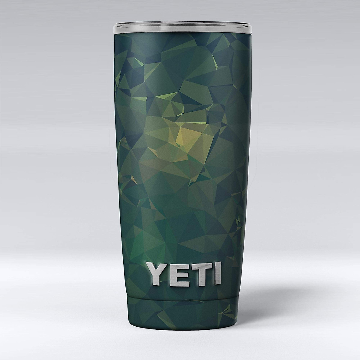 Design Skinz Dark Green Geometric V12 - Skin Decal Vinyl Wrap Kit Compatible with The Yeti Rambler Cooler Tumbler Cups