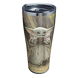 Tervis Triple Walled Star Wars - The Mandalorian Child Sipping Insulated Tumbler Cup Keeps Drinks Cold & Hot, 30oz - Stainless Steel, Stainless Steel