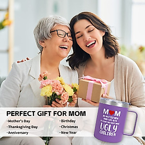 Birthday Gifts for Mom, Mother's Day Gifts from Daughter Son, New Mom Cool Great Best Funny Ideas Presents for Women, Insulated Stainless Coffee Tumbler Cup with Lid for Christmas Valentine's Day