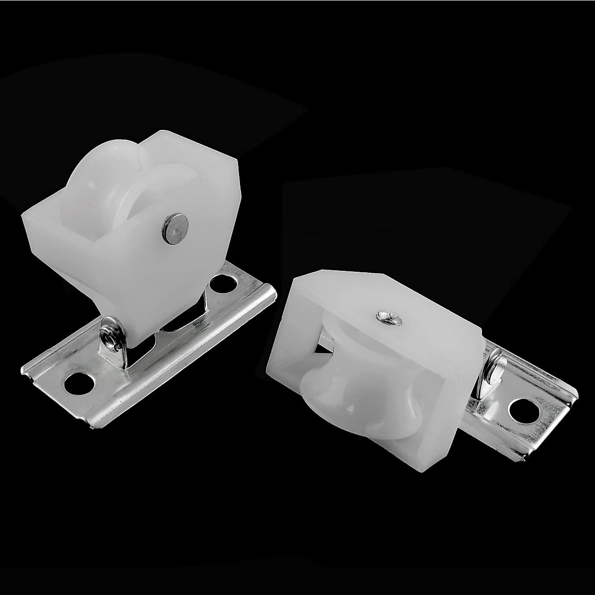 ZZLZX 4PCS Cord Pulleys for Roman and Pleated Shades, Roman Shade Cord Pulley Small Plastic Cord Lock