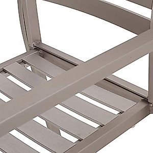 Daisy Outdoor Modern Aluminum Dining Chair (Set of 2), Silver