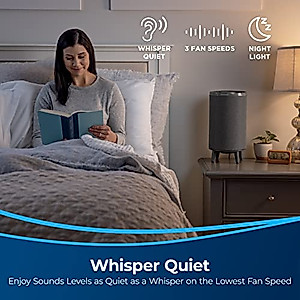 BISSELL® MYair™+ Air Purifier with HEPA Filter for Small Room and Home, Quiet Air Cleaner for Allergens, Pets, Dust, Dander, Pollen, Smoke, Hair, Odors, 3179A