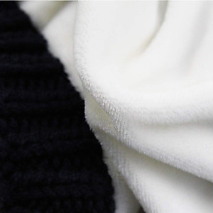 Baby Beanie Earflaps Hat - Infant Toddler Girls Boys Soft Warm Knit Hat Kids Winter Hat with Fleece Lining(Grey&Navy,S)