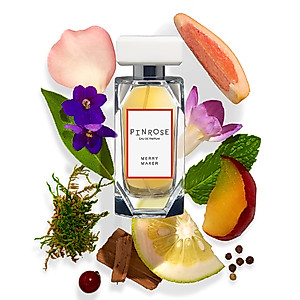 PINROSE Perfumes Merry Maker - Eau de Parfum Fragrance Spray for Women - Clean, Vegan, Cruelty-free, and Hypoallergenic Scent with Essential Oils - Notes of Nectarine, Violet, Tonka Bean, Rose, Jasmine and Musk