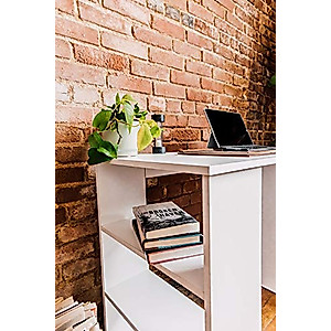 OneSpace Monroe 3 Shelve Computer Desk, White