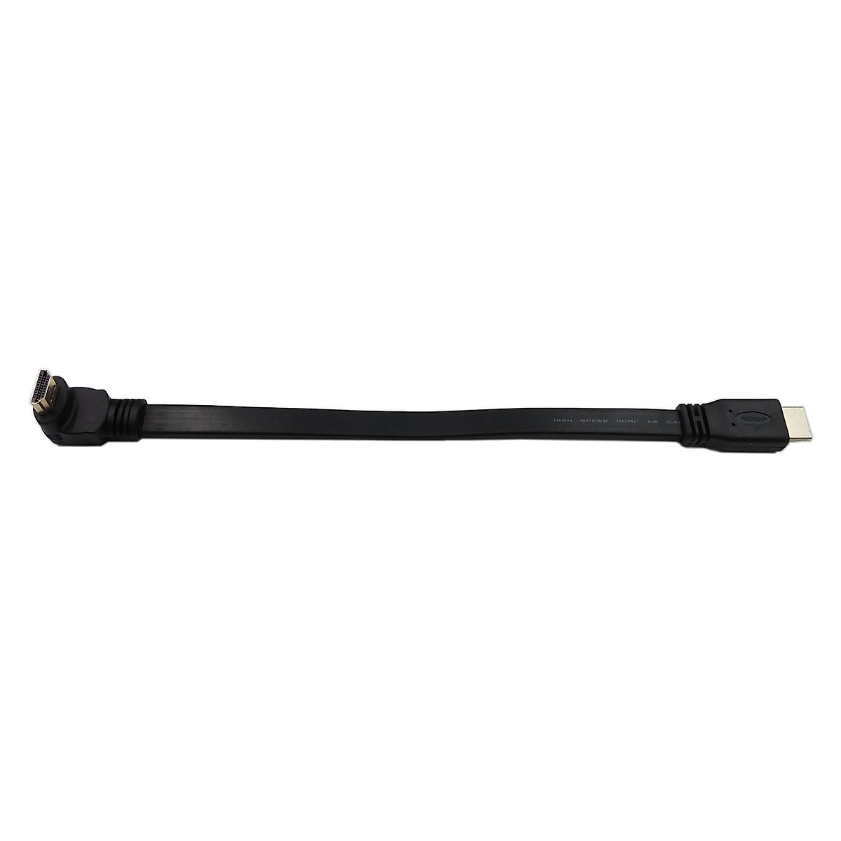 CERRXIAN Lemeng 1FT Flat Slim High Speed HDMI Cable A Male to 90 Degree Down Angle A Male Cable