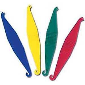 1/4" Inch Orthodontic Elastic Rubber Bands 100 Pack Neon Medium Force 4.5 oz for Bows, Dreadlocks, Dreads, Doll Hair, Braids, Horse Mane Tail, Tooth Gap + Free Elastic Placer for Braces by AdentalZ