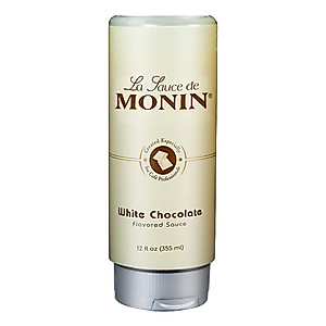 Monin - Gourmet White Chocolate Sauce, Creamy and Buttery, Great for Desserts, Coffee, and Snacks, Gluten-Free, Non-GMO (12 Ounce)