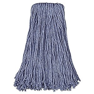 Boardwalk 2024B Mop Head, Standard Head, Cotton/Synthetic Fiber, Cut-End, 24, Blue, 12/Carton