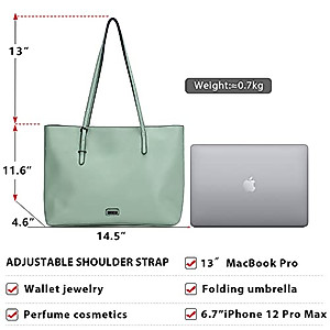 K.EYRE Women's Soft Faux Leather Tote Bag Purse Handbags Wallet Tote Shoulder Bag Purse Large Capacity