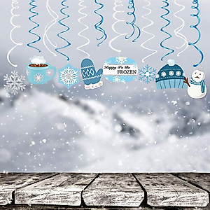 Christmas Snowman,Snowflake,Winter,Snow Frozen Hanging Swirl Decorations for Festival,Party,Together,Celling,Classroom,Home,Office,Bedroom(30Ct)