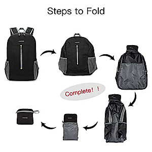 A SLICE RED Lightweight Packable Hiking Backpack Daypack