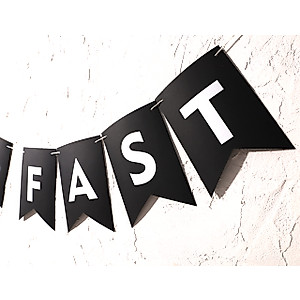 Two Fast Banner - Two Fast Car Birthday Party - Vroom Car Party - Second Birthday Party - Two Fast Flag Banner