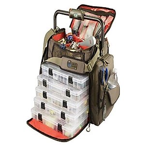 Wild River by CLC Custom Leathercraft WT3702 Tackle Tek Frontier Lighted Handle Bar Fishing Tackle Bag, 5 PT3700 Trays