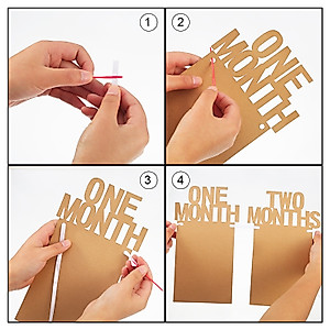 Bememo 1st Birthday Baby Photo Banner for Newborn 12 Month Photo Prop Monthly Milestone Bunting Garland First Birthday Party Decoration