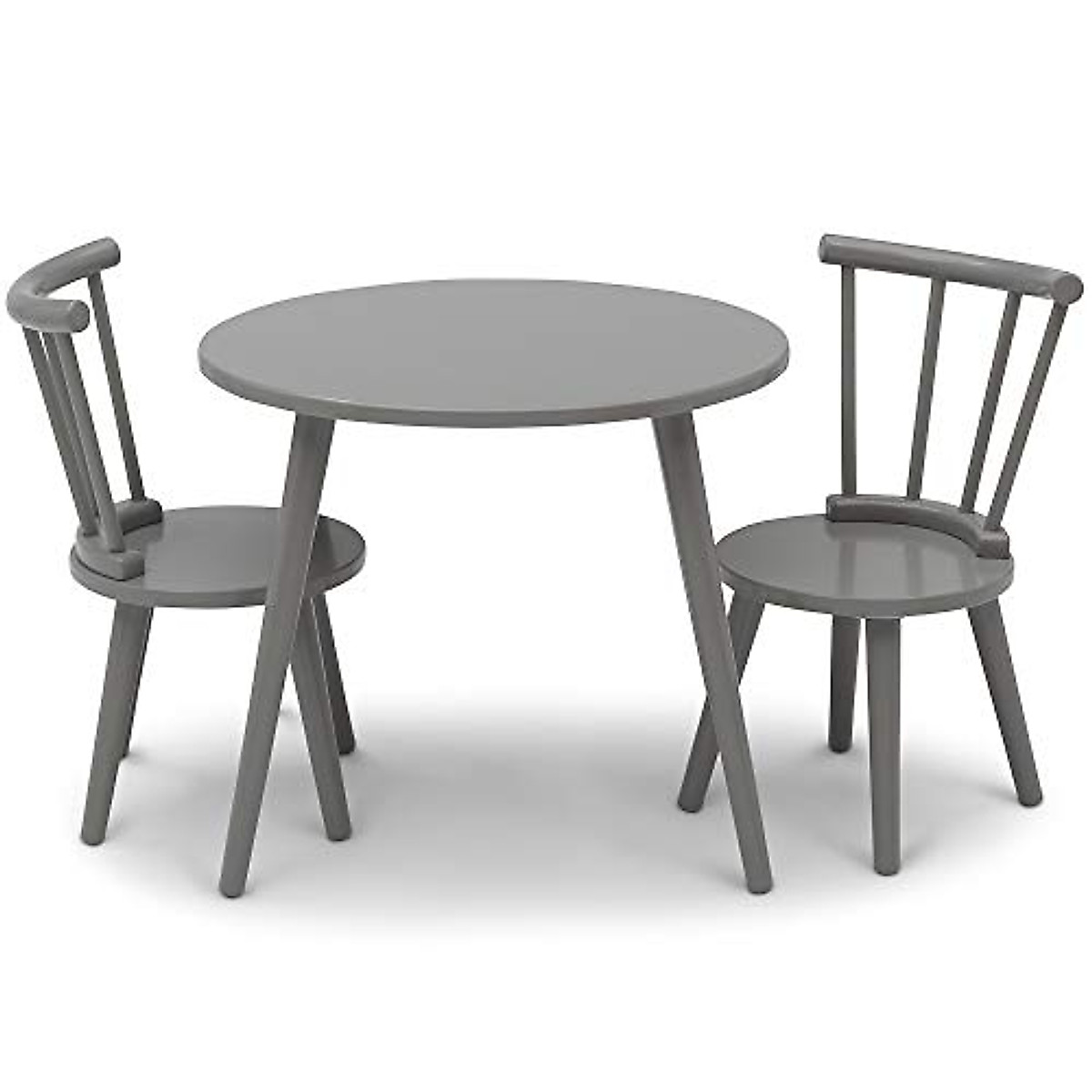 Delta Children Homestead Kids Table & 2 Chairs Set - Ideal for Arts & Crafts, Greenguard Gold Certified, Grey