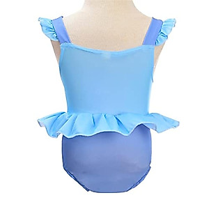 Dressy Daisy Toddler Girls Snow Queen One Piece Swimsuit Swimwear Swimming Bathing Suit Princess Swim Wear Size 4T, Blue