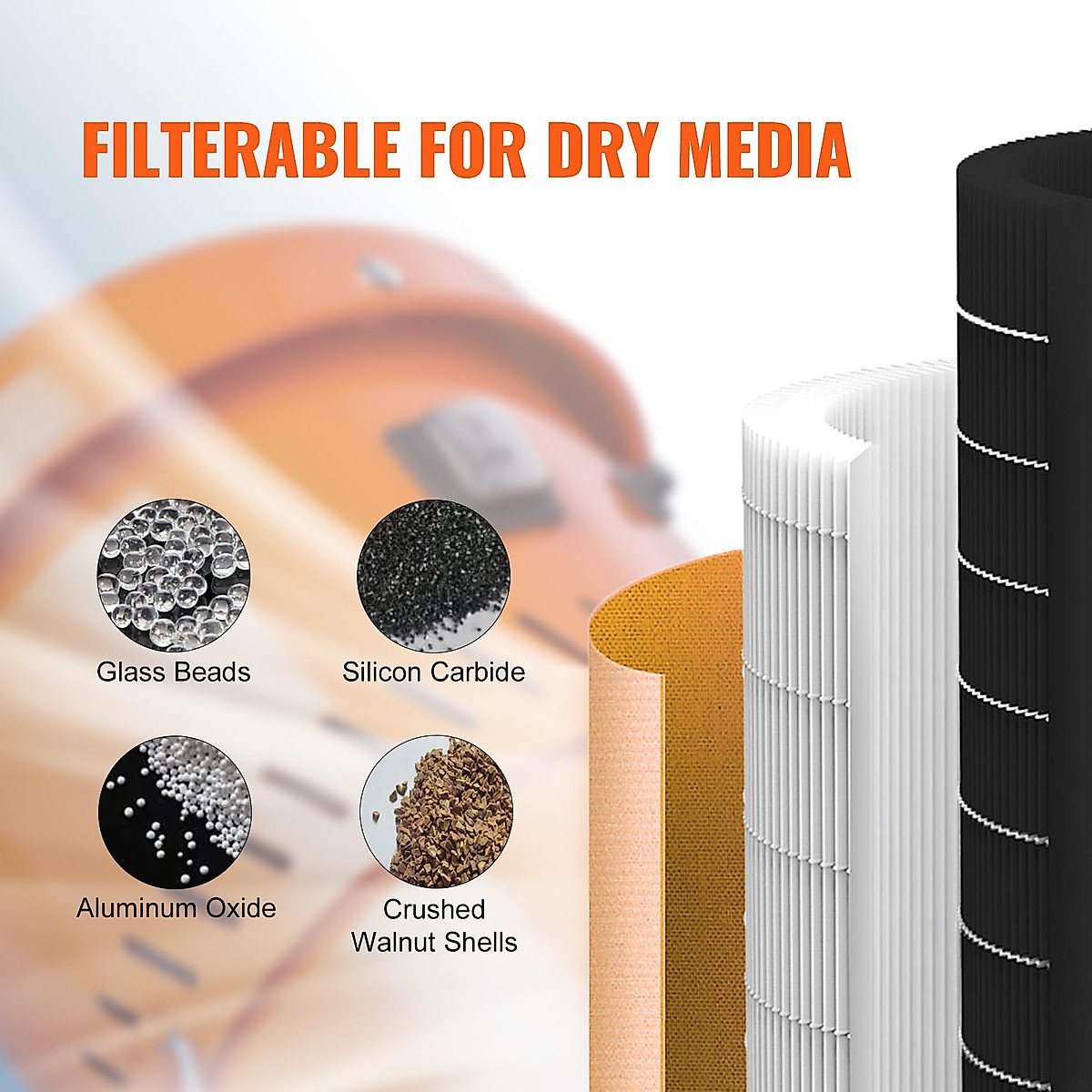 VEVOR Dust Collection System: 1.6-HP Dust Collector Media Reclaimer with 1.8 Gallon Capacity - Universal Fit for Sandblaster Cabinets and Media Blasters