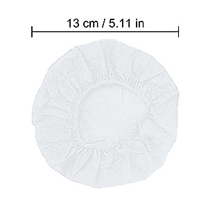100Pcs White Non-Woven Sanitary Headphone Ear Cover, Disposable Super Stretch Covers Washable for Most On Ear Headphones with 10~12cm Earpads (XL - 13cm)