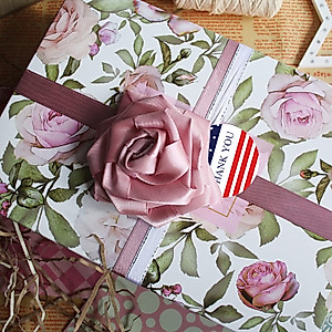 Thank You Round Stickers 1" 4th of July Red White Blue Patriotic Labels Roll 500 Pcs Kids Girls Gift Independence Day USA Flag Small Business Package Bag Envelope Scrapbook Decor Fourth Party Favors