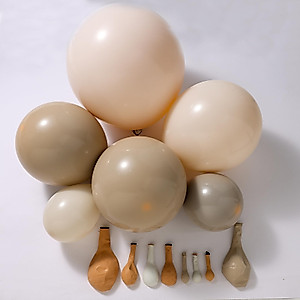 Double Stuffed Neutral Beige And White Sand Balloons Garland Blush Ivory Apricot Balloons Cream White Sand Balloons Arch Kit For Baby Shower Gender Reveal Birthday Boho Party Decorations