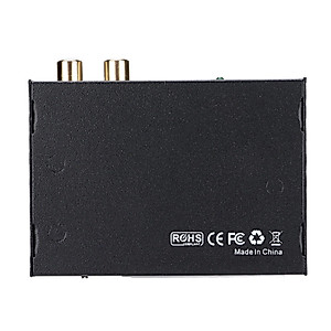 4K HD Multimedia Interface Splitter, Easy to Install DAC Chip Black Iron Box Audio Converter 5.1CH/2CH with Status Indicator Lamp for HDTV