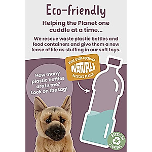 Living Nature German Shepherd Stuffed Animal | Fluffy Dog Animal | Soft Toy for Kids | 8 inches