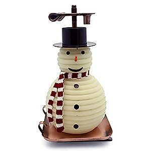 Candle by the Hour 100-Hour Snowman Candle, Copper Base, Eco-friendly Natural Beeswax with Cotton Wick