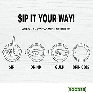 koodee 30 oz Tumbler with Lid and Straw Stainless Steel Double Wall Vacuum Insulated Travel Coffee Mug Cup with Handle, Spill Proof (30 oz Purple Pink)