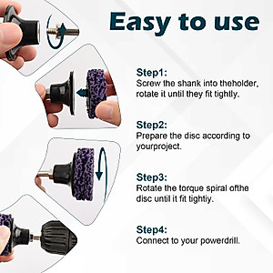 Mixiflor 2 Pack Quick Change Disc Pad Holder, Roloc Disc Pad Holder, 2 Inch Sanding Discs Holder Roll Lock Disc Pad Quick Change Disc Adapter with 1/4" Shank for Die Grinder Power Drill Driver