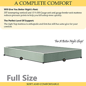 Continental Sleep, Fully Assembled Waterproof Vinyl System Innerspring Mattress and 8-inch Box Spring/Foundation Set, Full Size