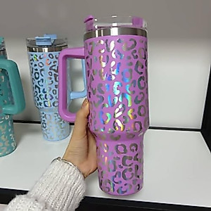 Tumbler With Lid And Straw 40 Oz,Insulated Tumblers, Travel Water Bottle, Trending Cups For Women & Men, Great Travel Gifts For Her & Him 3d Lilac