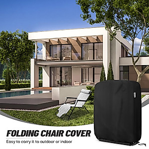Outdoor Zero Gravity Folding Chair Cover 420D Waterproof Folding Lawn Lounger Recliner Chair Covers Patio Furniture Covers 28 x 43 Inch