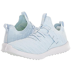 Puma Golf NA Women's Laguna Fusion Knit Sneaker, ICY Blue-Puma White, 8.5