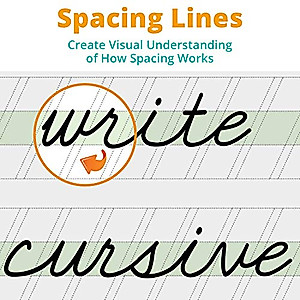 Channie's Visual Cursive Notebook 120Pages Easy to learn Practice Cursive Size 8.5” x 11”