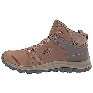 KEEN Women's Terradora 2 Mid Height Leather Waterproof Hiking Boots, Brindle/Redwood, 8