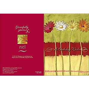 Gracefully Yours Blooming Wishes Birthday Greeting Cards featuring Nel Whatmore, 12, 4 designs/3 each with Inspirational Message