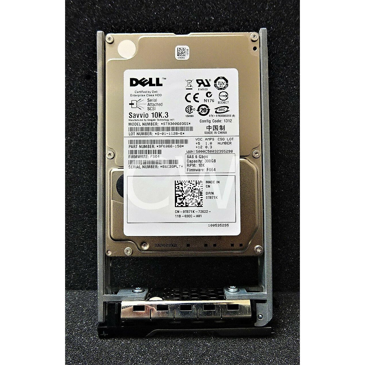 Dell 300GB SAS 10K RPM 6Gbps 2.5in Hard Drive For Dell PowerEdge R410 T410 R610 T610 R710 T710 M600 M605 M610 M710 M805 M905 Servers M1000e MD1120 Storage Arrays (Renewed)