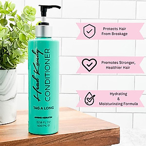 Head Kandy Sqaud Goals Amino Keratin Shampoo & Conditioner Bundle | The Besties | For Colored Hair | Salon Quality, For Dry, Damaged Hair & Growth