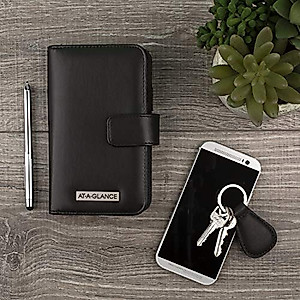 AT-A-GLANCE Day Runner Windsor Undated Refillable Planner, Slim Profile Starter Set, 3-1/4" x 6-3/8", Size 2, Black (103-1599)