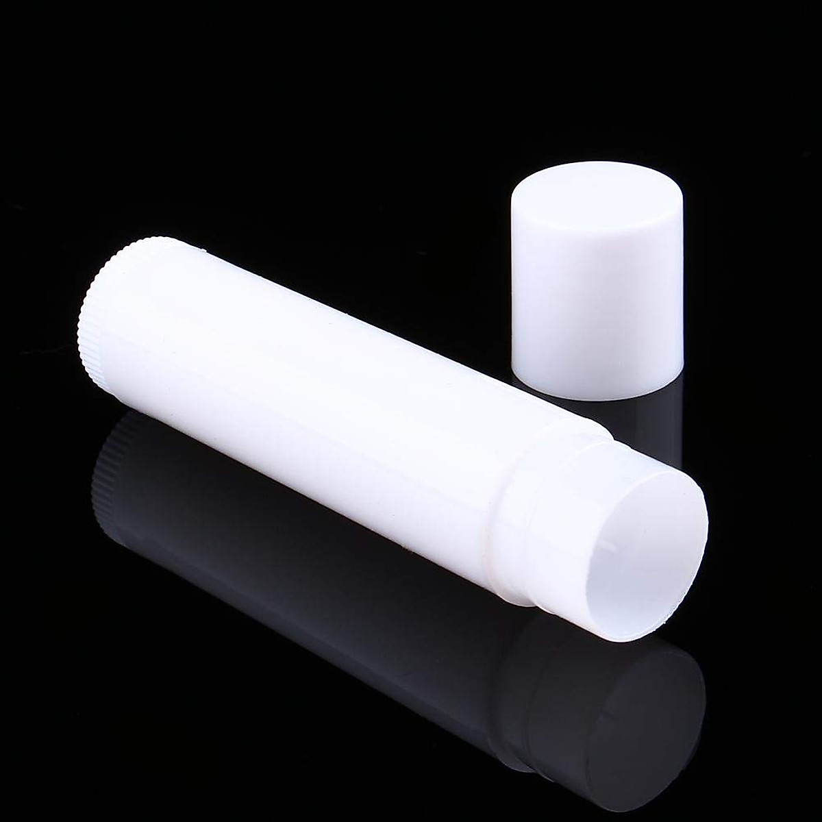100PCS 5ml Clear Sturdy Black White Empty Round Plastic Lip Balm Tubes Containers for DIY Refillable Lip Gloss Tube Lipstick Containers