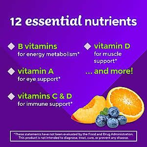 Vitafusion MultiVites Gummy Multivitamins for Adults with 12 Vitamins and Minerals, Berry, Peach and Orange Flavored, America’s Number 1 Gummy Vitamin Brand, 75 Day Supply, 150 Count