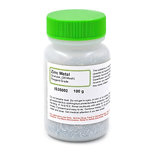 ALDON Innovating Science Reagent Grade Granular Metal Zinc, 20 Mesh, 100g - The Curated Chemical Collection